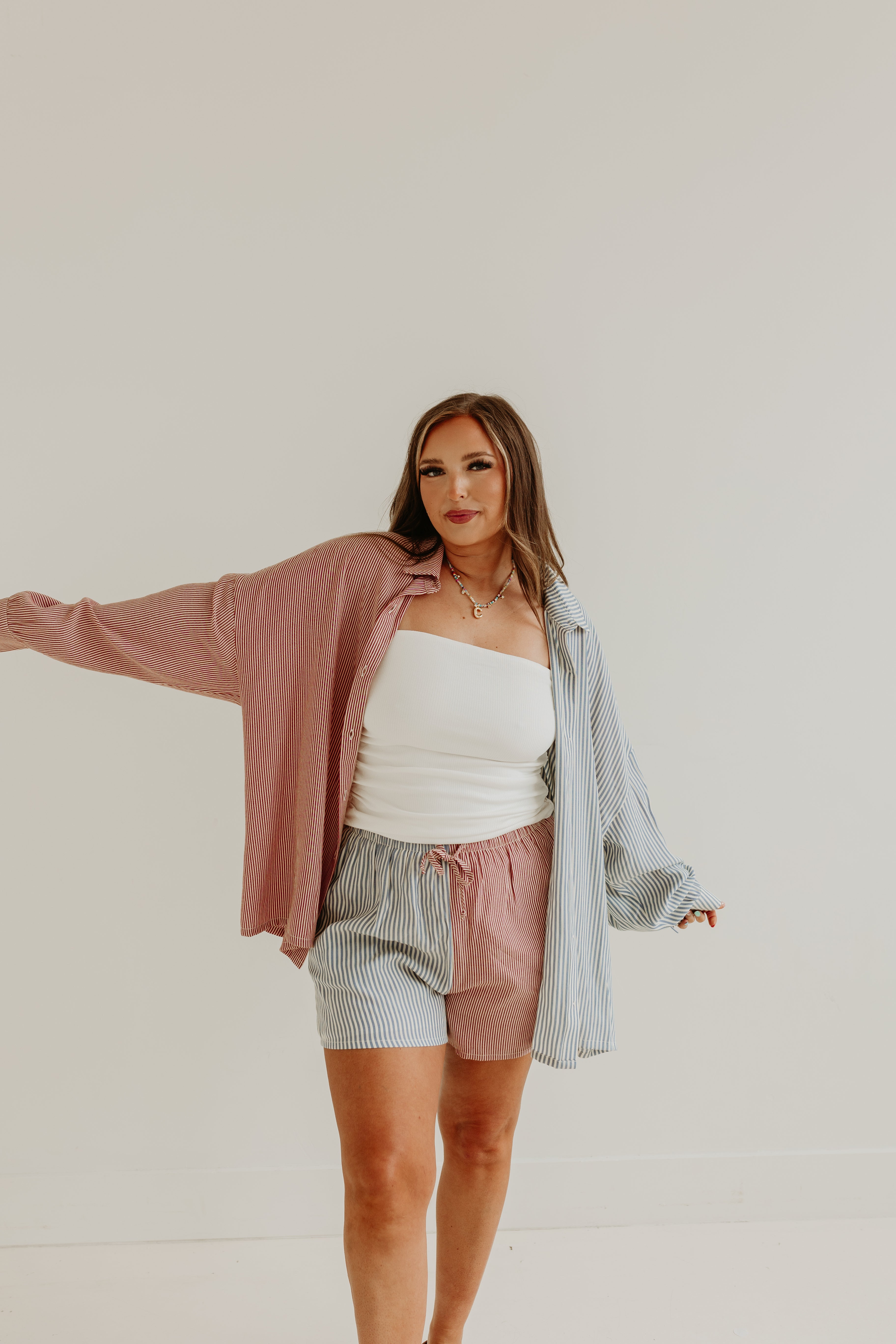 Red & Blue Breezy TOP – Bourbon & Belles Boutique